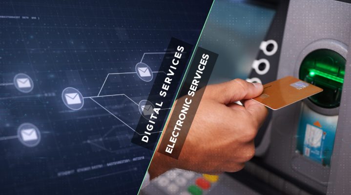 What is the difference between electronic services and digital services?